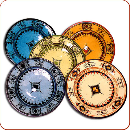 Moroccan Pottery / Ceramic - Berber Side Plates