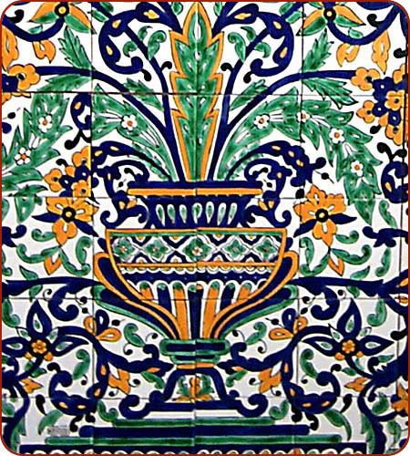 Moroccan tile, Moroccan mosaic tile, Wall tile murals, Tunisian ceramic ...