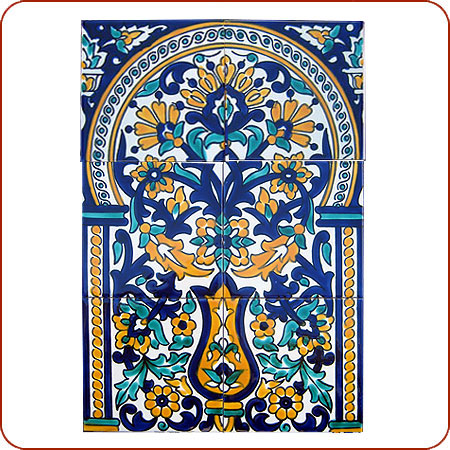 Tile mural, Moroccan tile mural, Moroccan mosaic tile, Tunisian ceramic ...