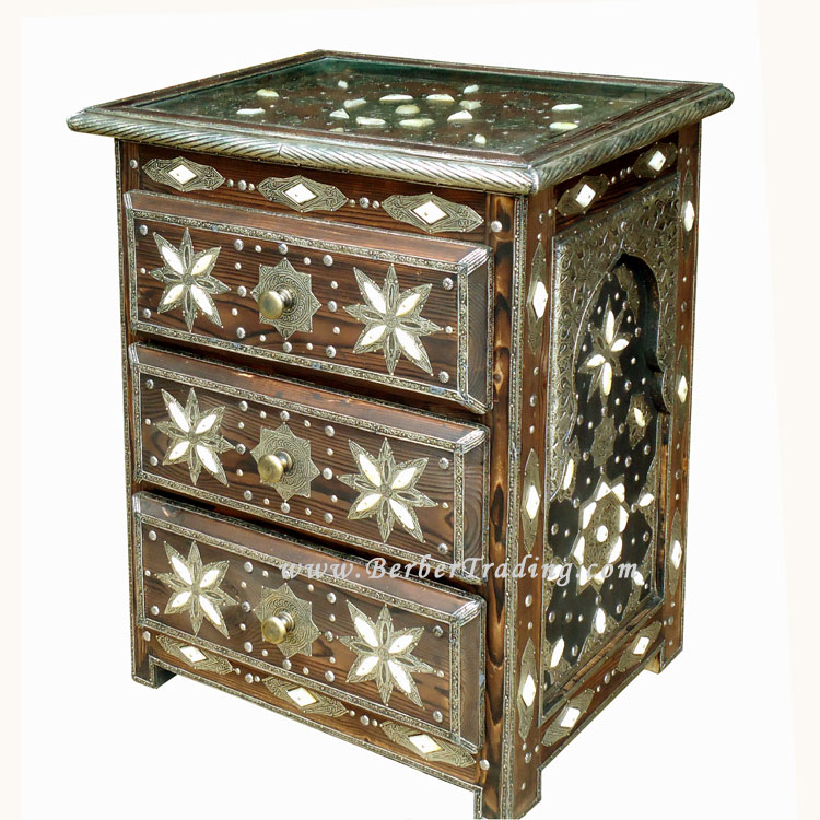 Night stand, Moroccan table, Moroccan decor