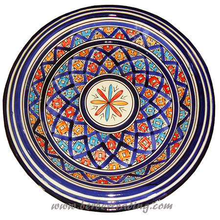Moroccan ceramic plate, Moroccan pottery