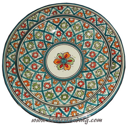 Moroccan ceramic plate, Moroccan pottery